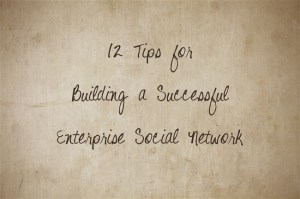12 Tips for Building a Successful Enterprise Social Network – Part 1 ...